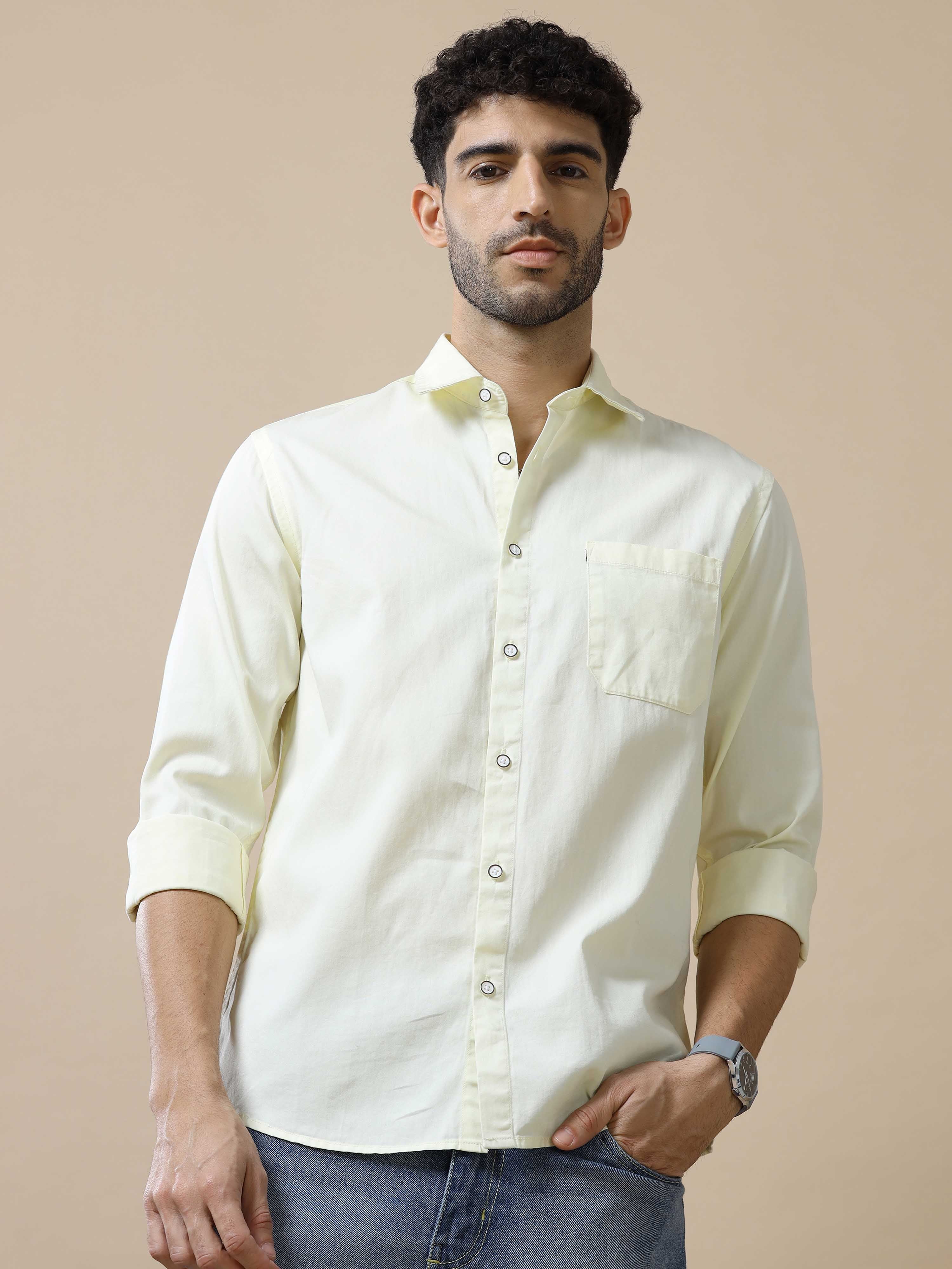Buy Beige Color Shirt for Men Online in India at YOK