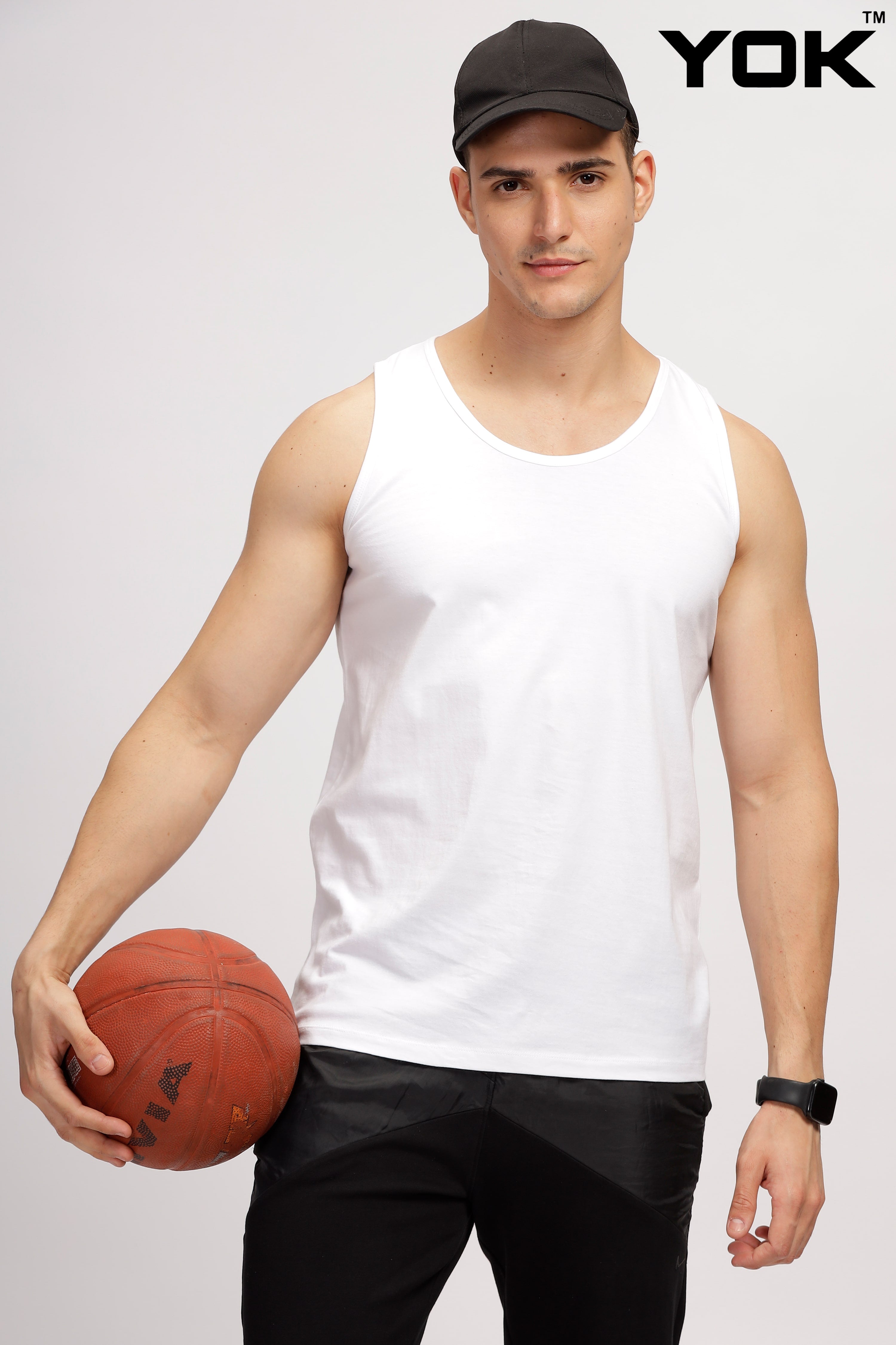 Buy Trendy Plain Mens Tank Tops Online India at Yok