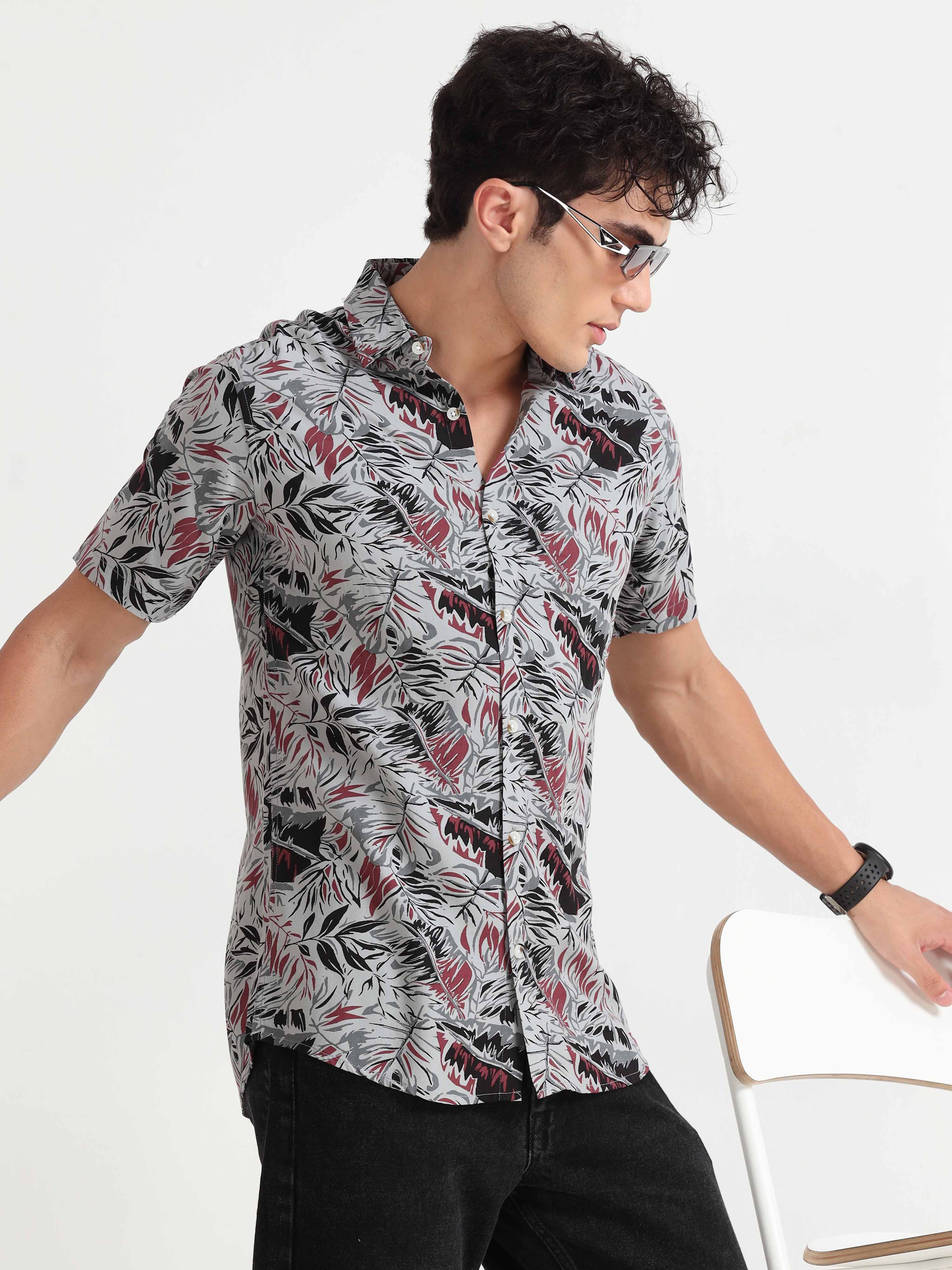Buy Leaf Print Shirt for Men Online at Great Price